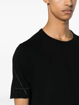 THOM KROM Decorative-stitching Fine-knit T-shirt