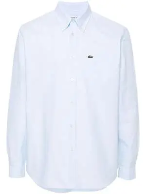 Lacoste Logo-patch Cotton Shirt - Blue