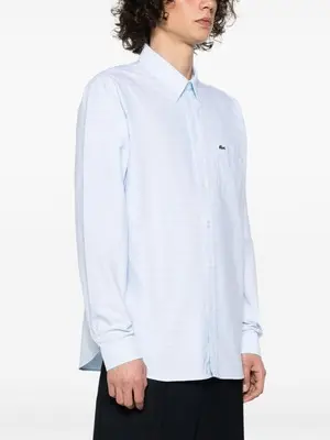 Lacoste Logo-patch Cotton Shirt - Blue