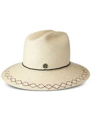 MAISON MICHEL Liana Straw Cloche Hat - White