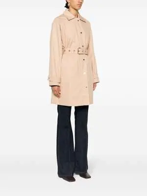 Michael Kors Twill Midi Trench Coat - Neutrals