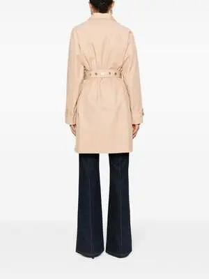 Michael Kors Twill Midi Trench Coat - Neutrals