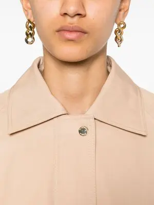Michael Kors Twill Midi Trench Coat - Neutrals