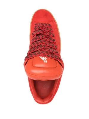 LANVIN X Future Curb Suede Sneakers - Red