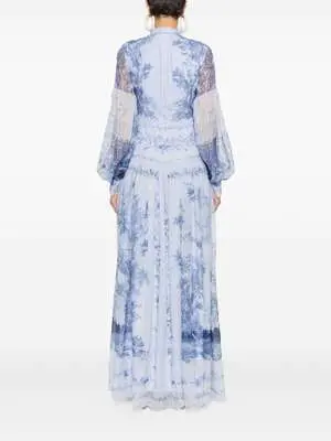 Erdem Graphic-print Silk Voile Gown