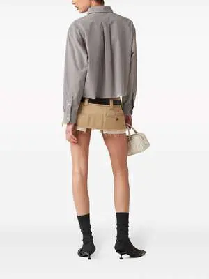 Miu Miu Gingham Cropped Shirt
