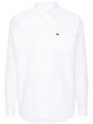 Lacoste Logo-patch Cotton Shirt - White