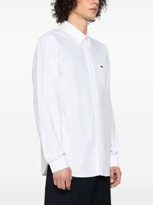 Lacoste Logo-patch Cotton Shirt - White