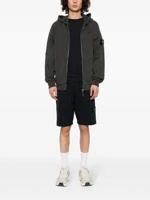 Stone Island Compass Cotton Bermuda Shorts - Blue
