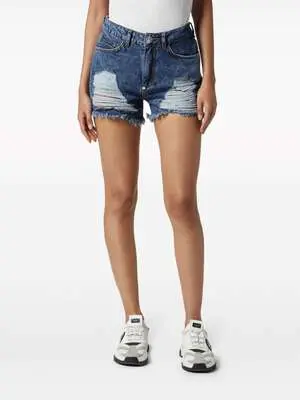Philipp Plein Mid-rise Denim Shorts