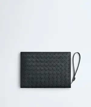 Bottega Veneta Small Intrecciato Document Case With Wristlet