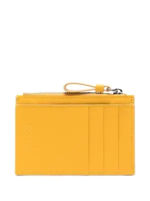 DOUCAL'S Logo-debossed Leather Card Holder - Yellow