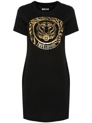 Just Cavalli Tiger Head-print T-shirt Dress