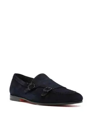 Santoni Suede Monk Shoes