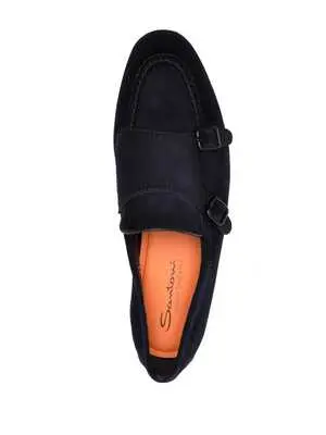 Santoni Suede Monk Shoes