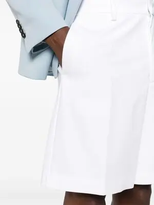 Valentino Garavani Cotton Pressed-crease Shorts - White