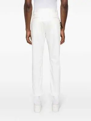 PT TORINO Slim-fit Cropped Chinos With Feather Detail - White