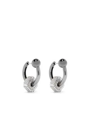 EERA 18kt Gold Mini Hoop Earrings - Silver