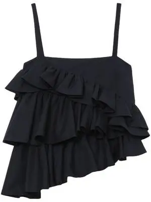 MSGM Asymmetric Ruffle Top