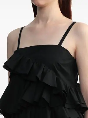 MSGM Asymmetric Ruffle Top