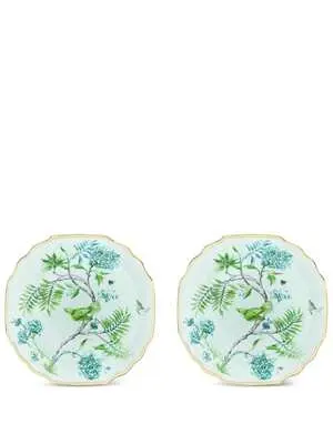 AQUAZZURA CASA Secret Garden Dessert Plates - Green