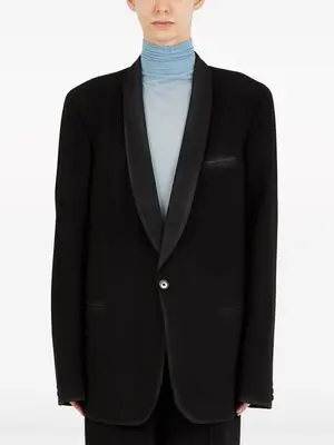 MAISON MARGIELA Four-stitch Logo Single-breasted Blazer - Black