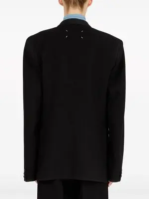 MAISON MARGIELA Four-stitch Logo Single-breasted Blazer - Black