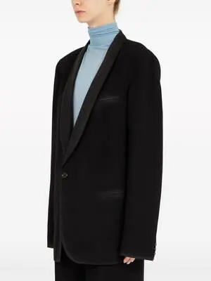 MAISON MARGIELA Four-stitch Logo Single-breasted Blazer - Black