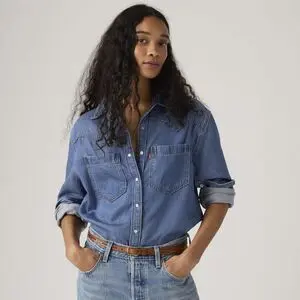 LEVI'S Teodora Western Shirt Chambray - Going Steady