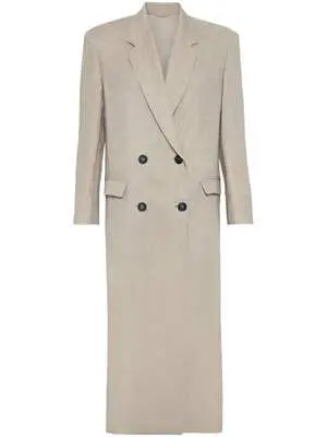 Brunello Cucinelli Double-breasted Linen Coat
