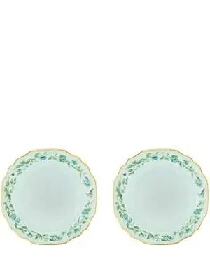 AQUAZZURA CASA Secret Garden Soup Plates - Green