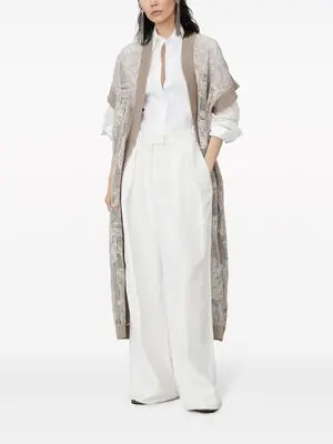 Brunello Cucinelli Organza-paneled Buttoned Shirt