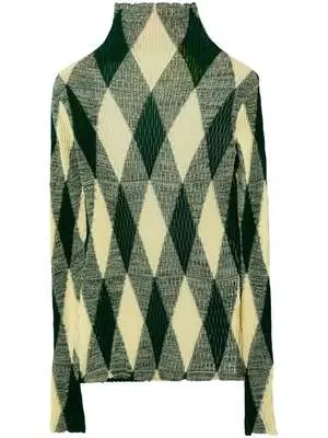 Burberry Argyle-knit High-neck Jumper