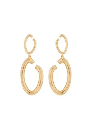 Oscar De La Renta O Drop Earrings - Gold