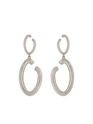 Oscar De La Renta Signature O Hoop Earrings - Silver