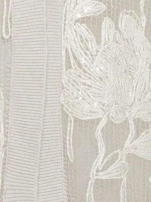 Brunello Cucinelli Floral-embroidered V-neck Cardigan
