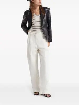 Brunello Cucinelli Striped Ribbed Tank Top