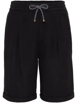 Brunello Cucinelli Drawstring Track Shorts - Black