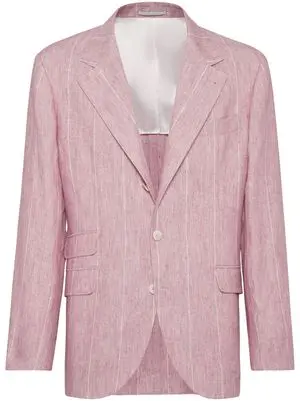 BRUNELLO CUCINELLI Pinstripe Linen Blazer