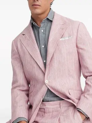 Brunello Cucinelli Pinstripe Linen Blazer