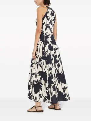 Brunello Cucinelli Floral Print Sleeveless Maxi Dress