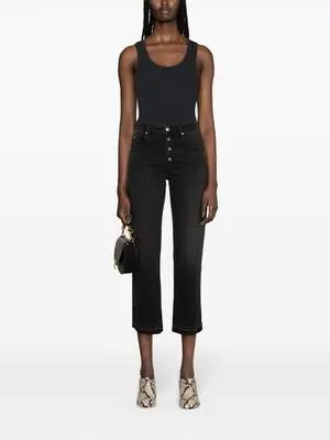AGOLDE Poppy Ribbed-knit Tank Top - Black