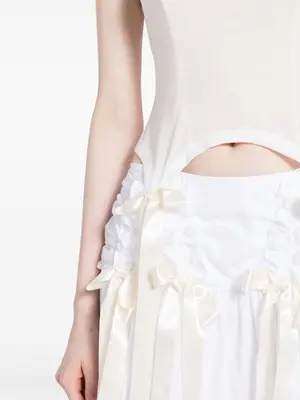 Simone Rocha Easy Bow Tails Tank Top - White