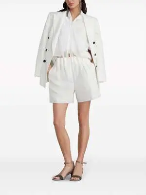 Brunello Cucinelli Elasticated Waist Cotton Shorts - White