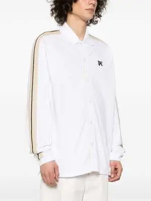 Palm Angels Crochet-trim Polo Shirt - White