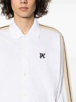Palm Angels Crochet-trim Polo Shirt - White