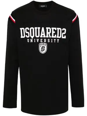 Dsquared2 Varsity Logo-print T-shirt - Black