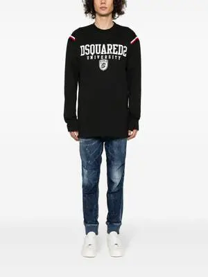 Dsquared2 Varsity Logo-print T-shirt - Black