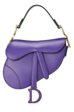 Dior Leather Saddle Bag - Purple