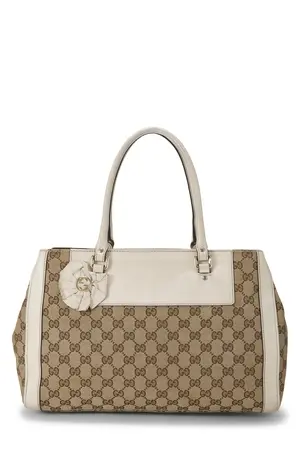 Gucci Original Gg Canvas Trophy Handbag - White